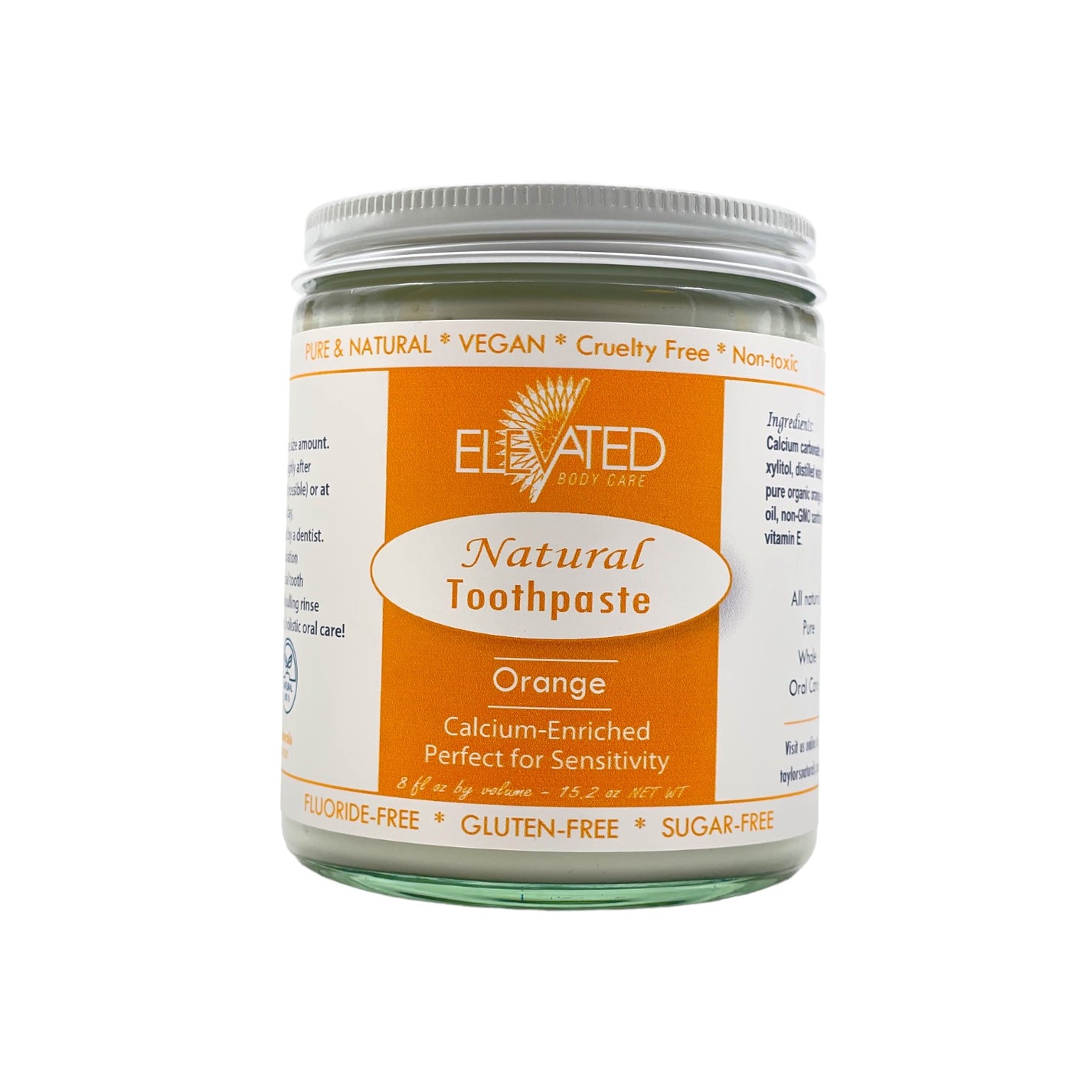 REFILL size - ELEVATED Body Care All Natural Free Toothpaste - VEGAN ...